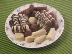 Christmas Treats, Recipe. Chocolate Dipped Marzipan Shapes. | The ...
